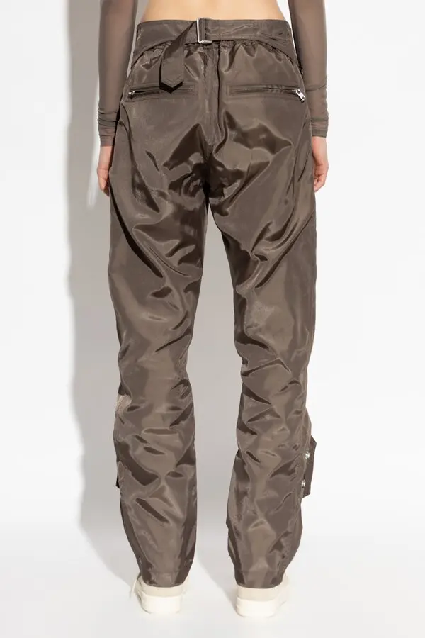 Rick Owens Belted Trousers - Brown