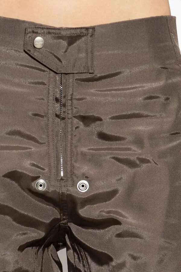 Rick Owens Belted Trousers - Brown