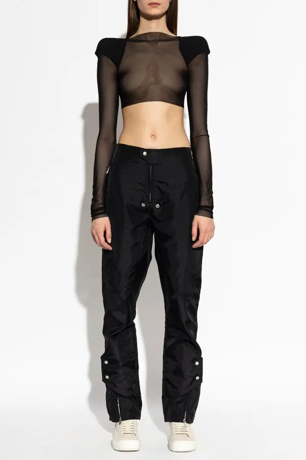 Rick Owens Trousers With Belt - Black