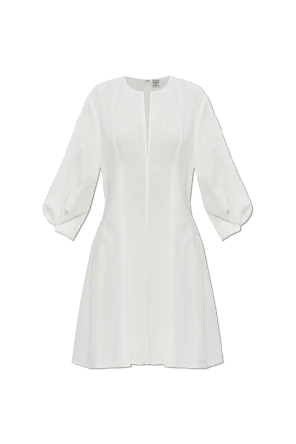 TOTEME V-neck A-line Dress - White