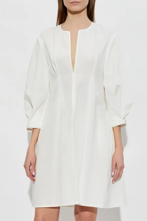 TOTEME V-neck A-line Dress - White