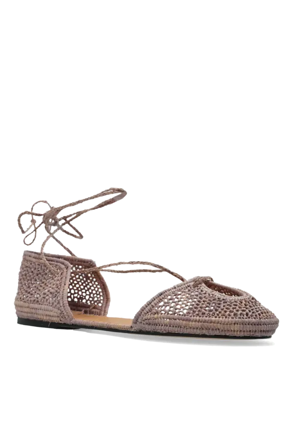 ODISSI Lima Raffia Sandals - Purple