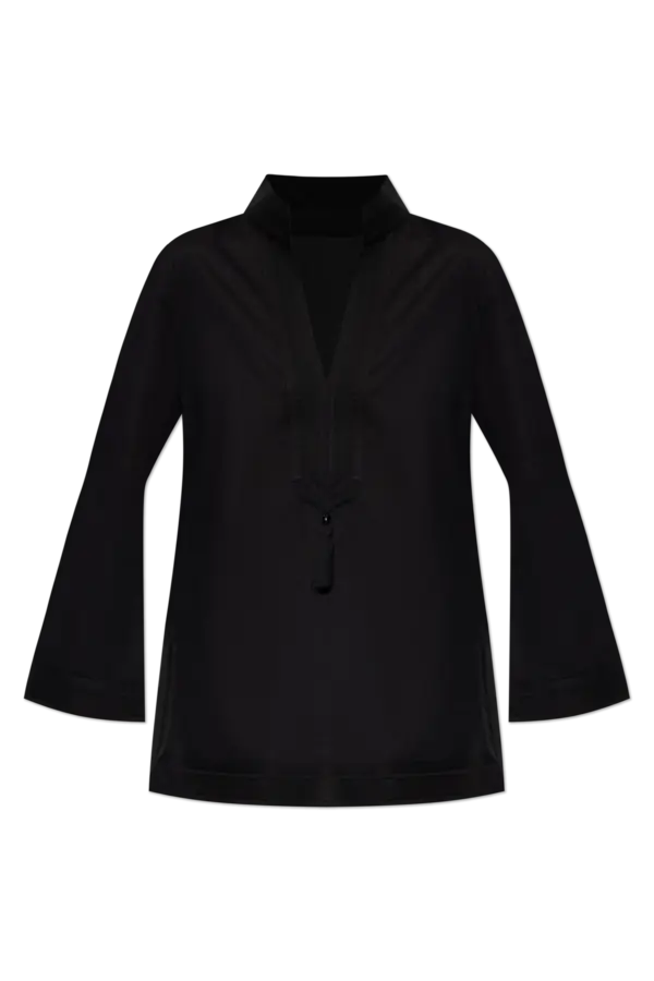 Tory Burch Stand-up Collar Shirt - Black