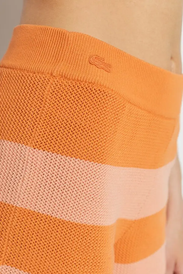 Lacoste High-waisted Striped Shorts