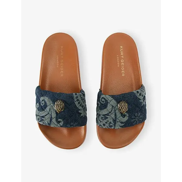 Kurt Geiger Meena Eagle Denim Slides