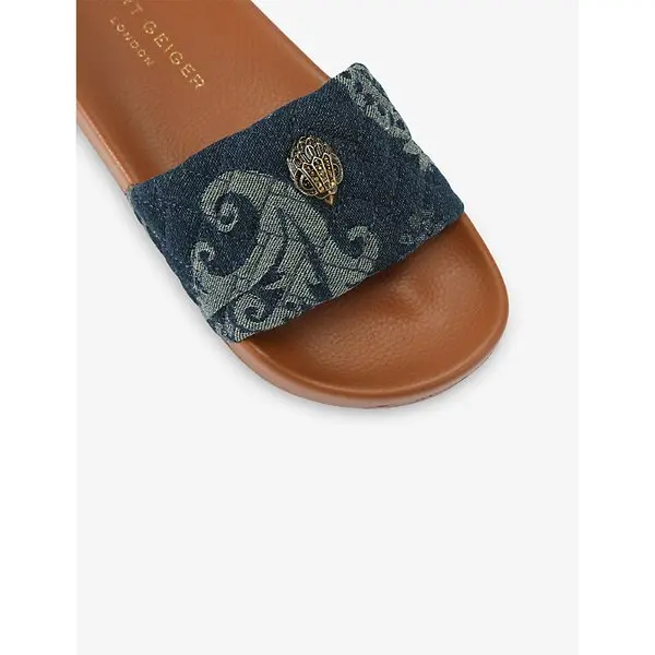 Kurt Geiger Meena Eagle Denim Slides