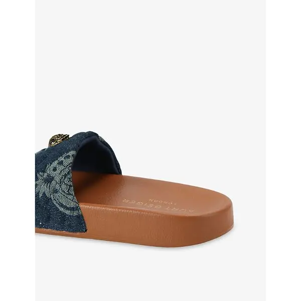Kurt Geiger Meena Eagle Denim Slides