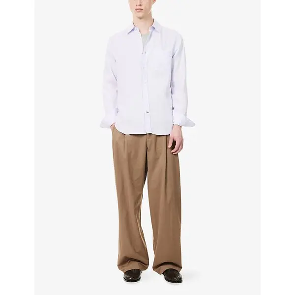 Dunhill Pointed-collar Regular-fit Linen Shirt