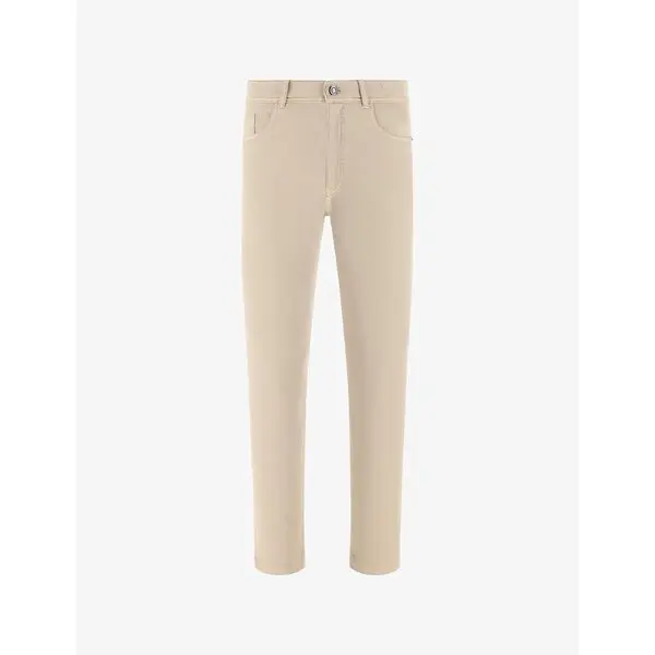 Boggi Milano Straight Regular-fit Stretch-denim Jeans - Beige