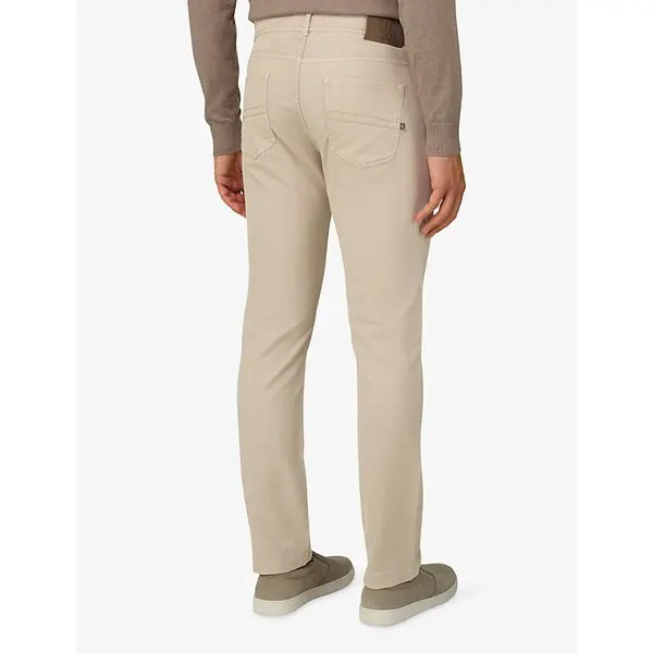 Boggi Milano Straight Regular-fit Stretch-denim Jeans - Beige