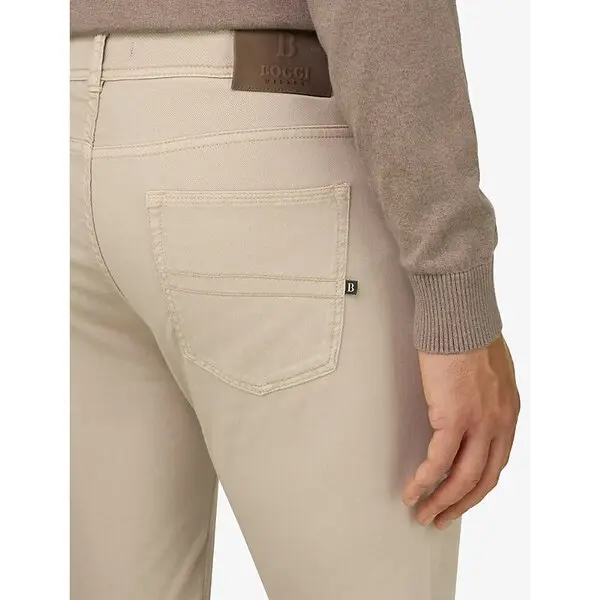 Boggi Milano Straight Regular-fit Stretch-denim Jeans - Beige