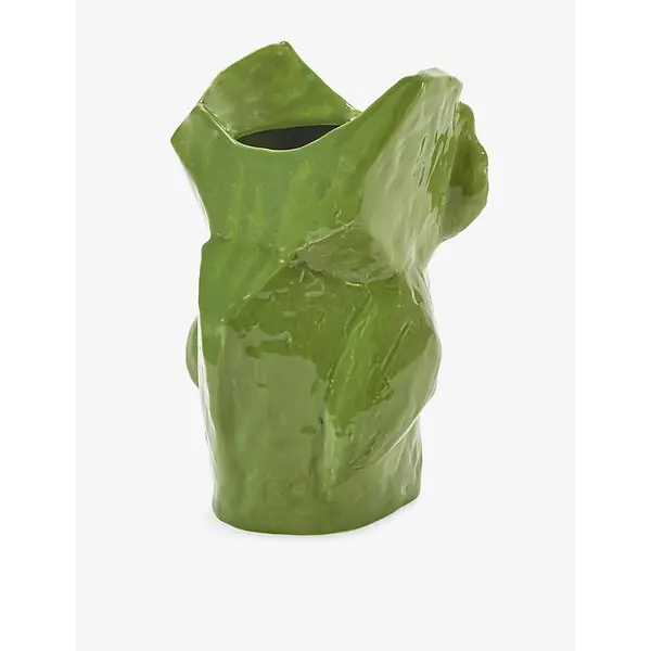 SERAX Owl Vase After Midnight Stoneware Vase - Green