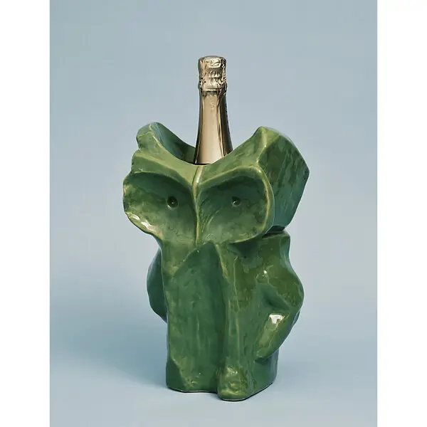 SERAX Owl Vase After Midnight Stoneware Vase - Green