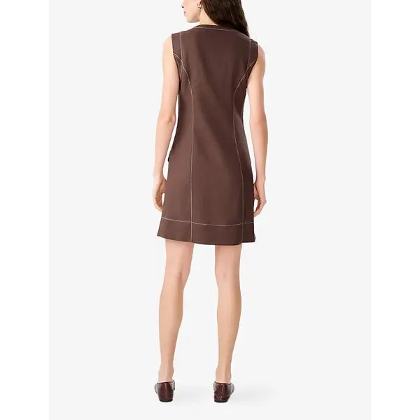 OMNES Raphi Button-front Mini Dress