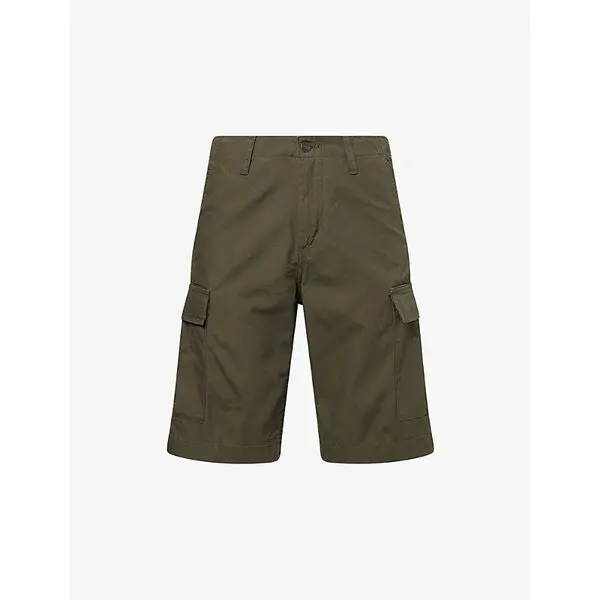Carhartt Work In Progress Patch-pocket Cotton Cargo Shorts - Cypress
