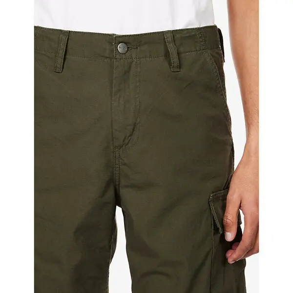 Carhartt Work In Progress Patch-pocket Cotton Cargo Shorts - Cypress