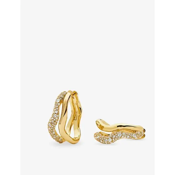 MISSOMA Molten Snow Double Medium Hoop Earrings - Gold