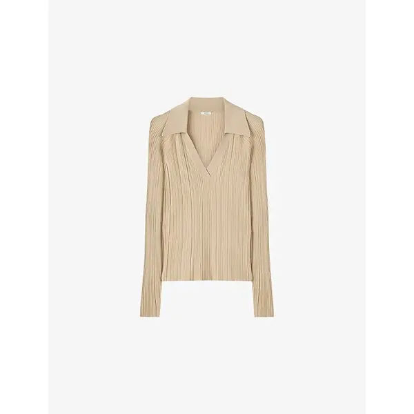 JOSEPH Chelia Plissé Knitted Top