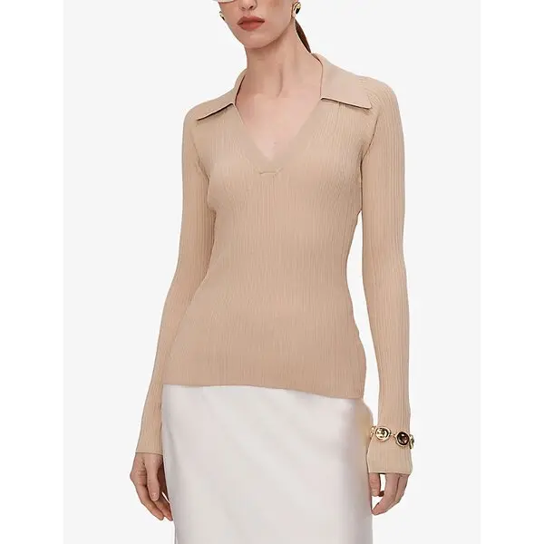 JOSEPH Chelia Plissé Knitted Top