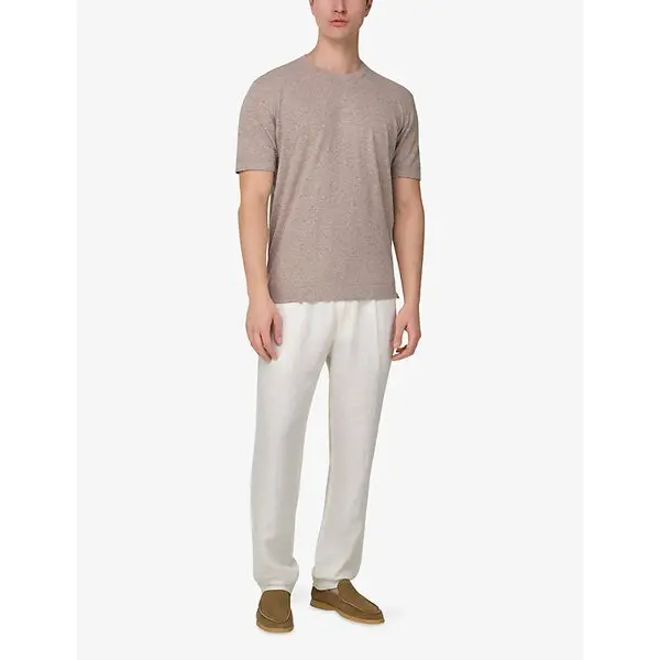 Boggi Milano Tapered Linen Trousers