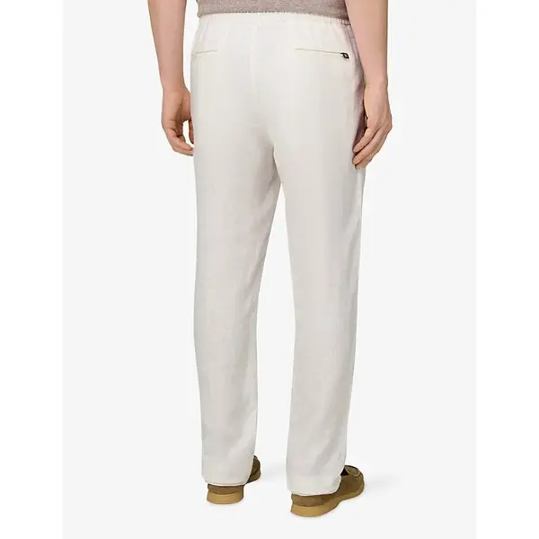 Boggi Milano Tapered Linen Trousers