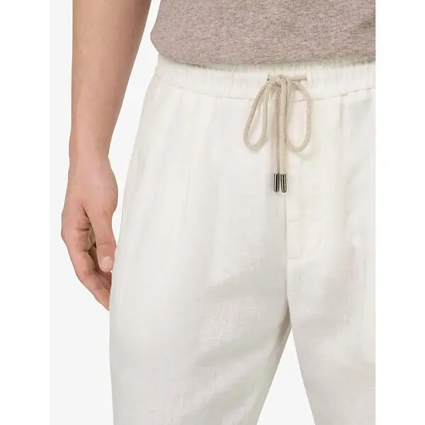 Boggi Milano Tapered Linen Trousers