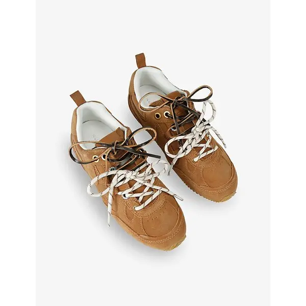 Kurt Geiger K Slim Suede Trainers - Tan