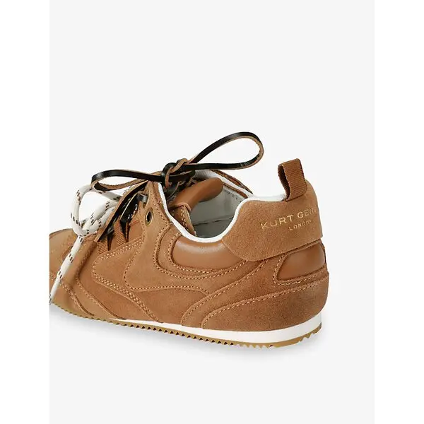 Kurt Geiger K Slim Suede Trainers - Tan