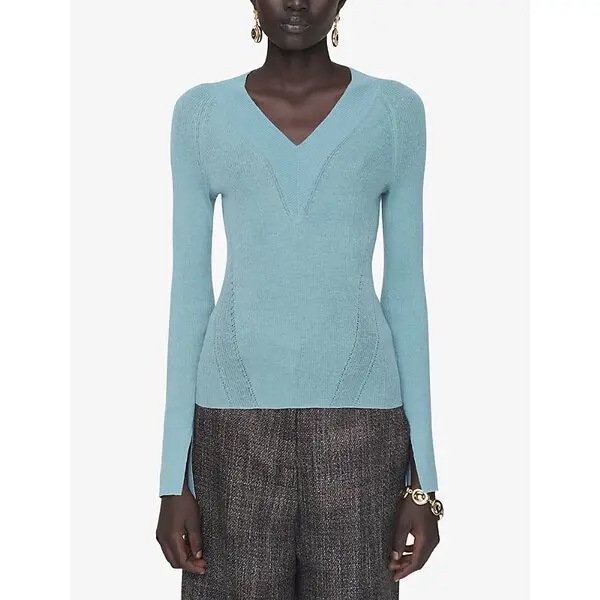 JOSEPH Harti V-neck Knitted Top