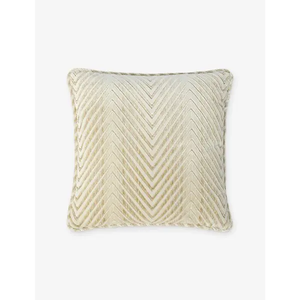 Missoni Ziggy Zigzag-pattern Velvet Cushion 40cm X 40cm - White