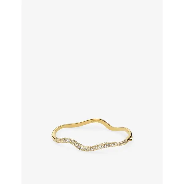 MISSOMA Molten Snow Ripple Hinged Bangle - Gold