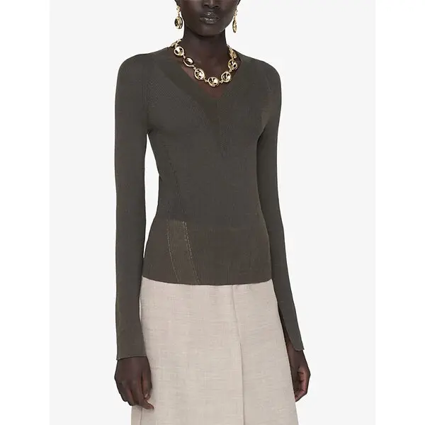 JOSEPH Harti V-neck Knitted Top