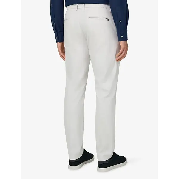 Boggi Milano Straight Regular-fit Stretch Cotton-blend Trousers
