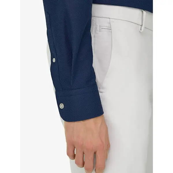 Boggi Milano Straight Regular-fit Stretch Cotton-blend Trousers