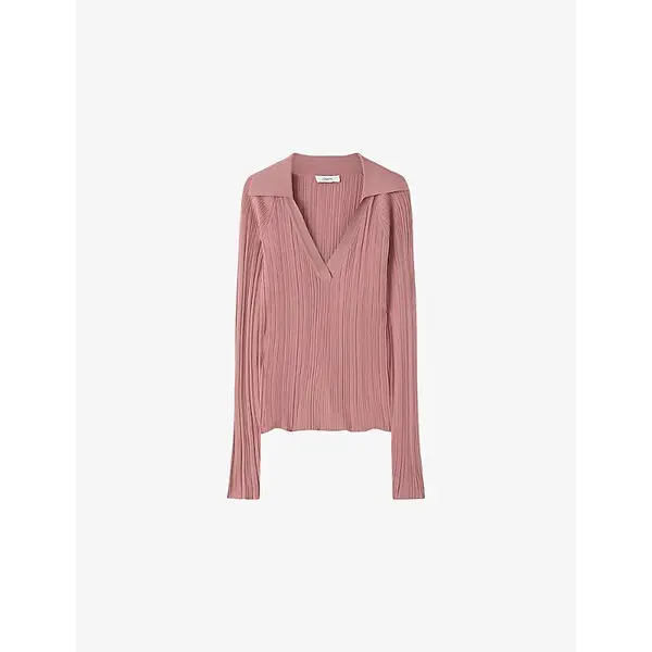 JOSEPH Chelia Plissé Knitted Top