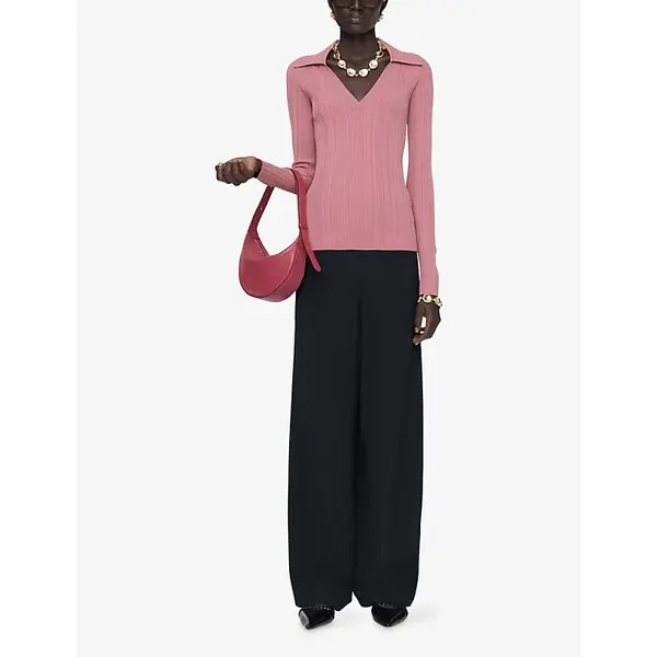 JOSEPH Chelia Plissé Knitted Top