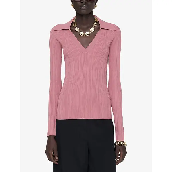 JOSEPH Chelia Plissé Knitted Top