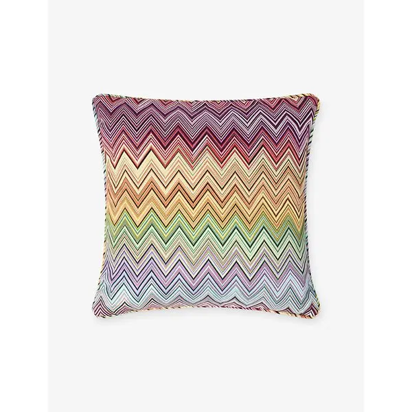 Missoni Jarris Zigzag-pattern Cotton Cushion 40cm X 40cm - Red Multicolor