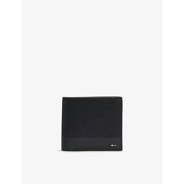 BOSS Emed 4-card Slot Leather Wallet - Black
