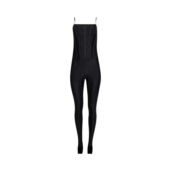 MUGLER Corset Jumpsuit - Black
