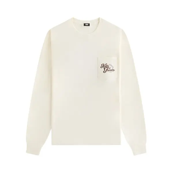 Kith Treats Croissant Long Sleeve Pocket Tee 'sandrift - Cream