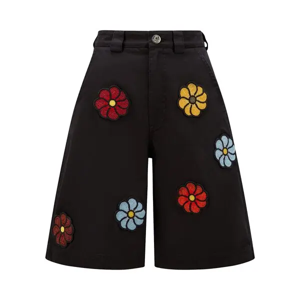 Moncler Floral Detailed Shorts - Black