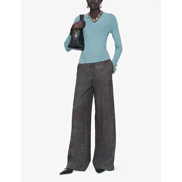 JOSEPH V-neck Knitted Top