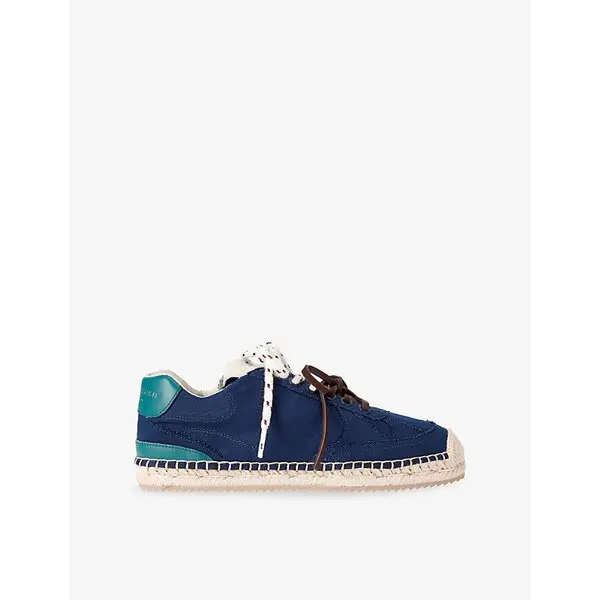 Kurt Geiger Kurt Espadrille Woven Trainers - Navy