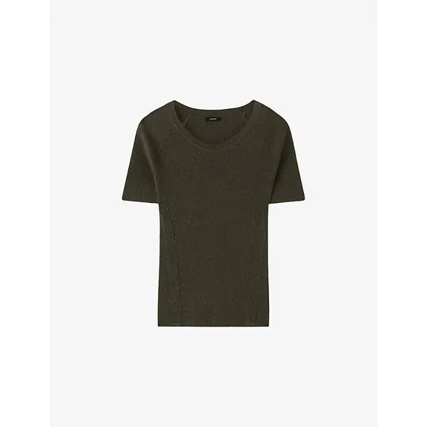 JOSEPH Belarb Ribbed Knitted Top - Palm Leaf