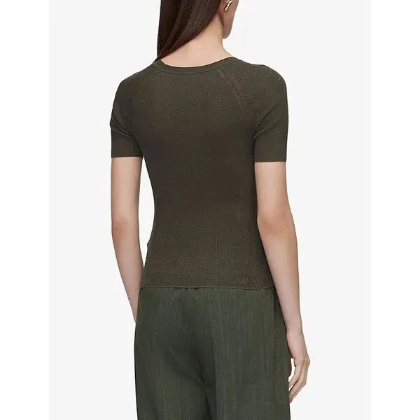JOSEPH Belarb Ribbed Knitted Top - Palm Leaf