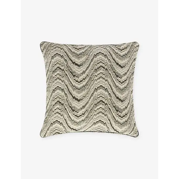 Missoni Ortigia Zigzag-pattern Jacquard Cushion 40cm X 40cm - Black White