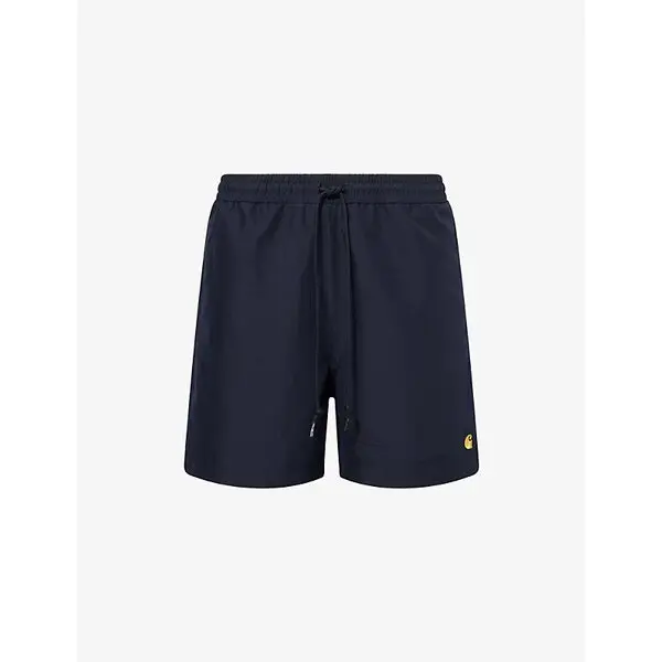 Carhartt Work In Progress Chase Logo Swim Trunks - Dark Navy / Gold