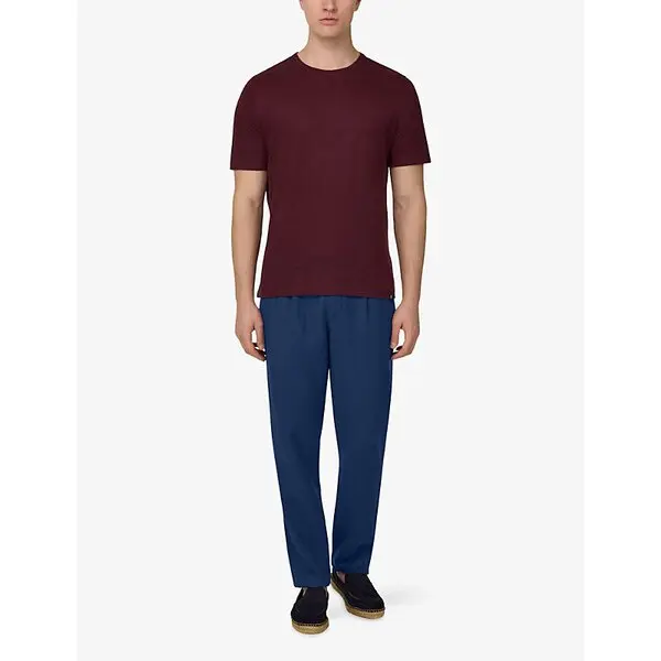 Boggi Milano Tapered Linen Trousers
