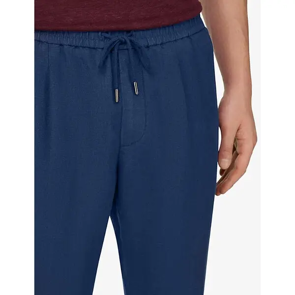 Boggi Milano Tapered Linen Trousers